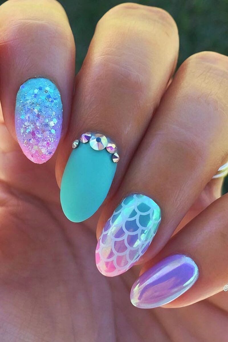 Make a Splash with These 17 Mermaid-Inspired Nails!