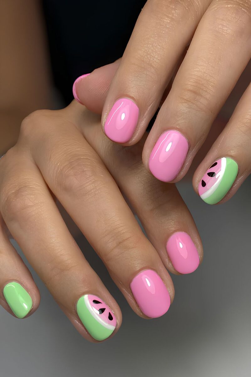 20 Fresh Watermelon Nail Designs Perfect for Summer