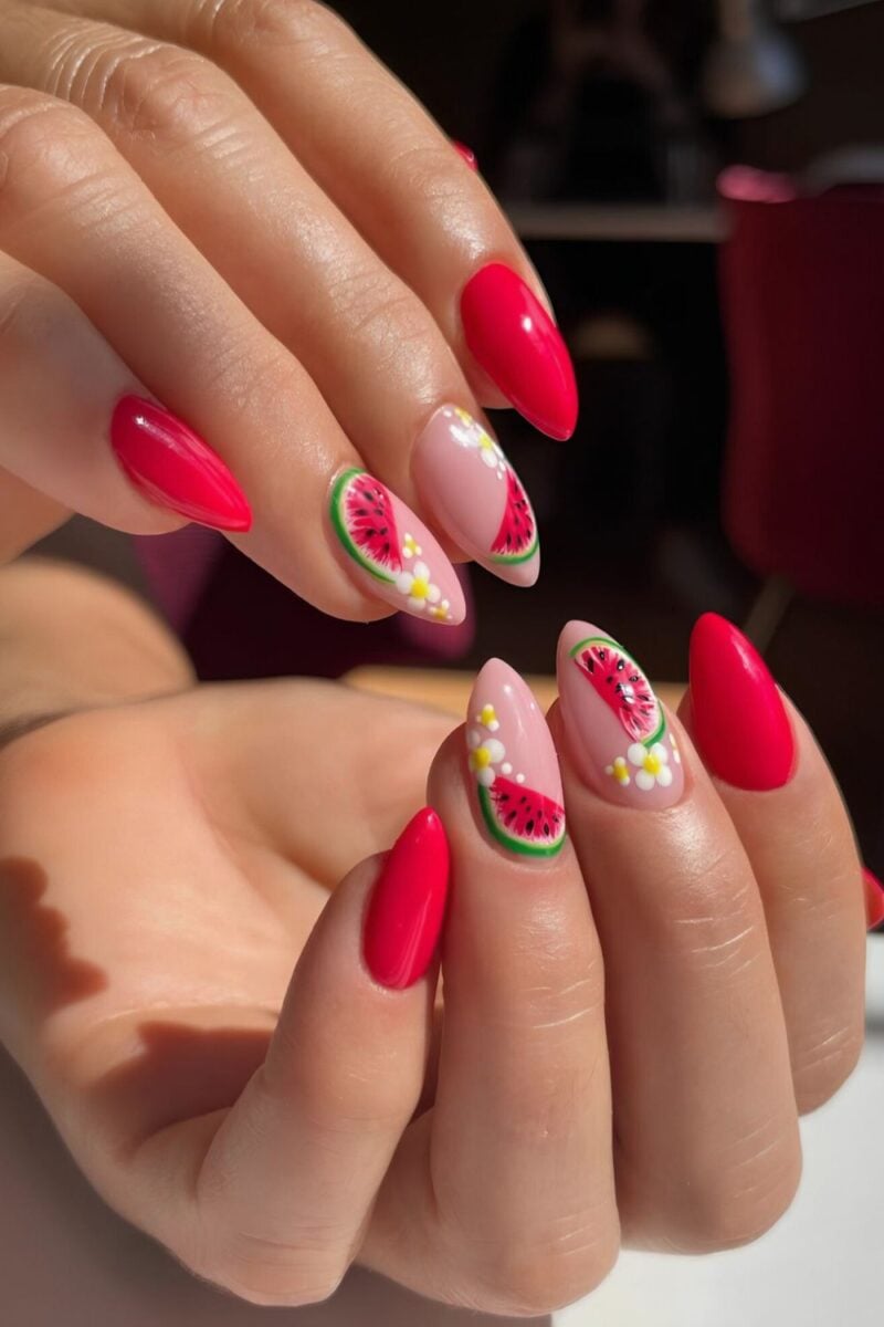 20 Fresh Watermelon Nail Designs Perfect for Summer