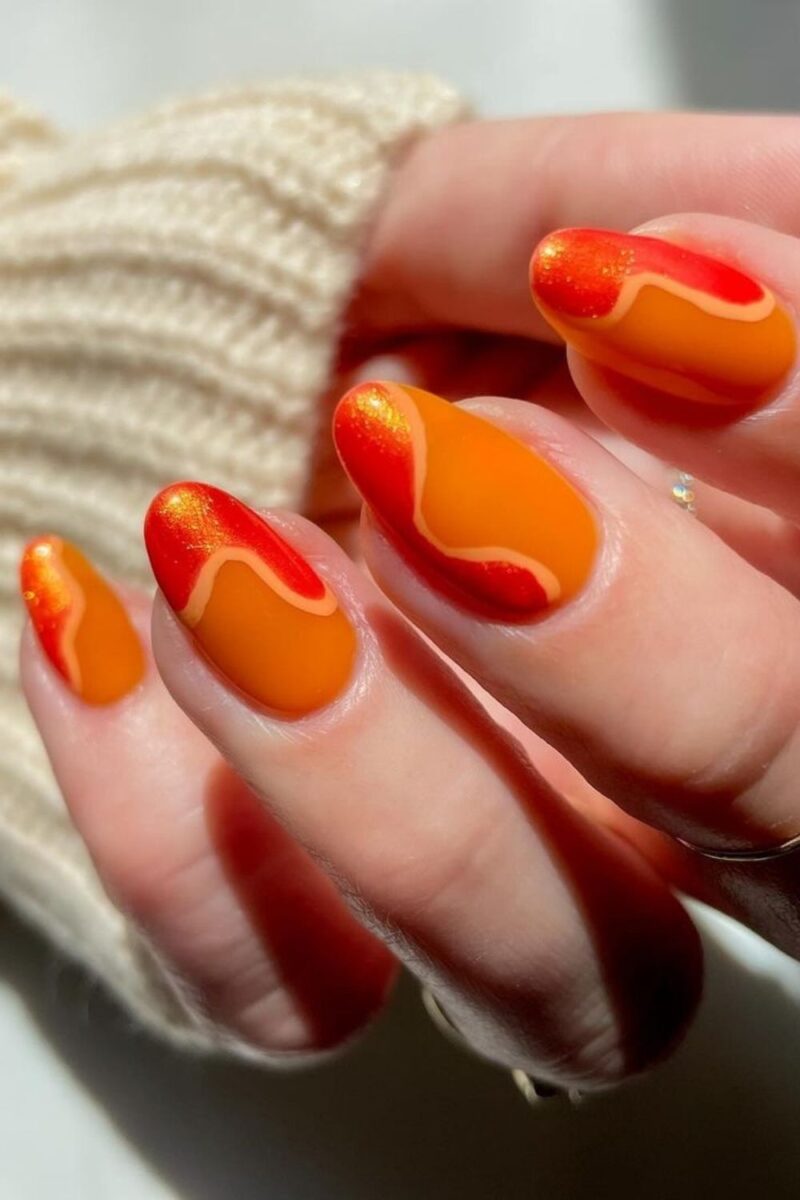 Get Obsessed with These 18 Orange Nail Designs