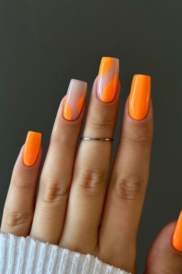 Get Obsessed with These 18 Orange Nail Designs