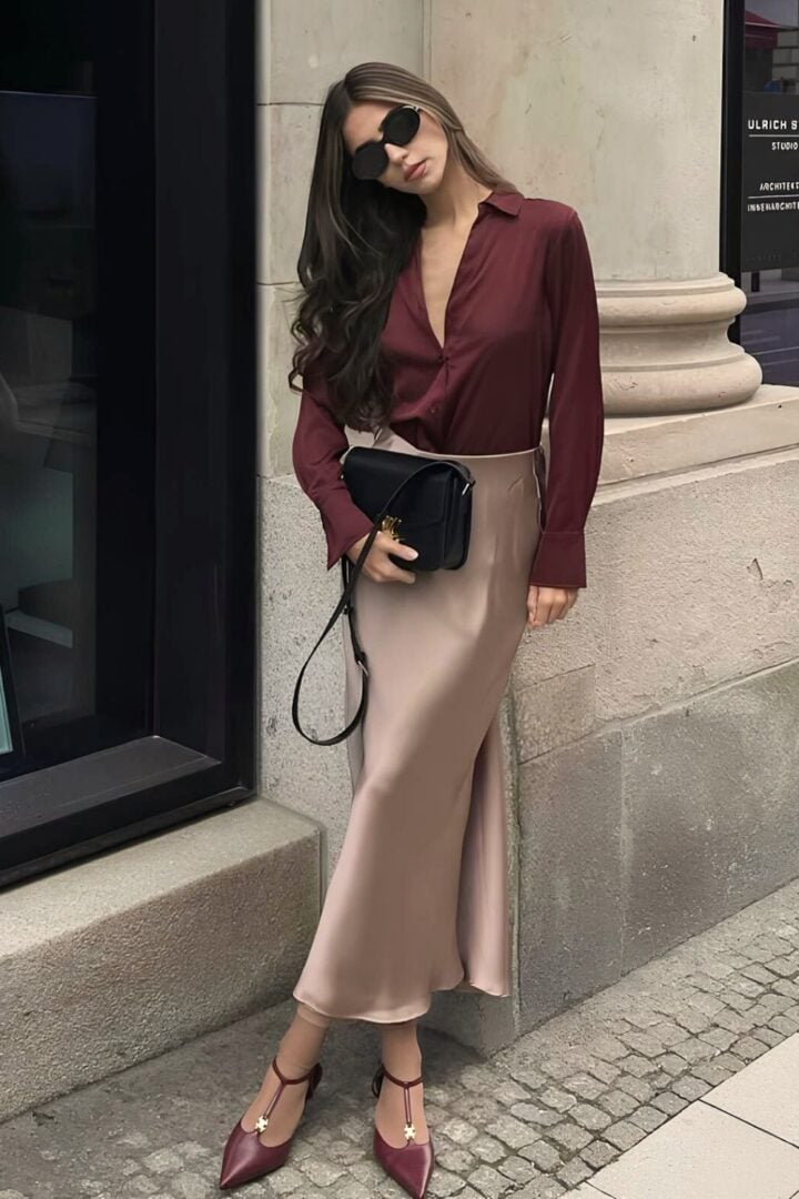 35 Silk Skirt Outfit Ideas That Make Them a Spring Must-Have