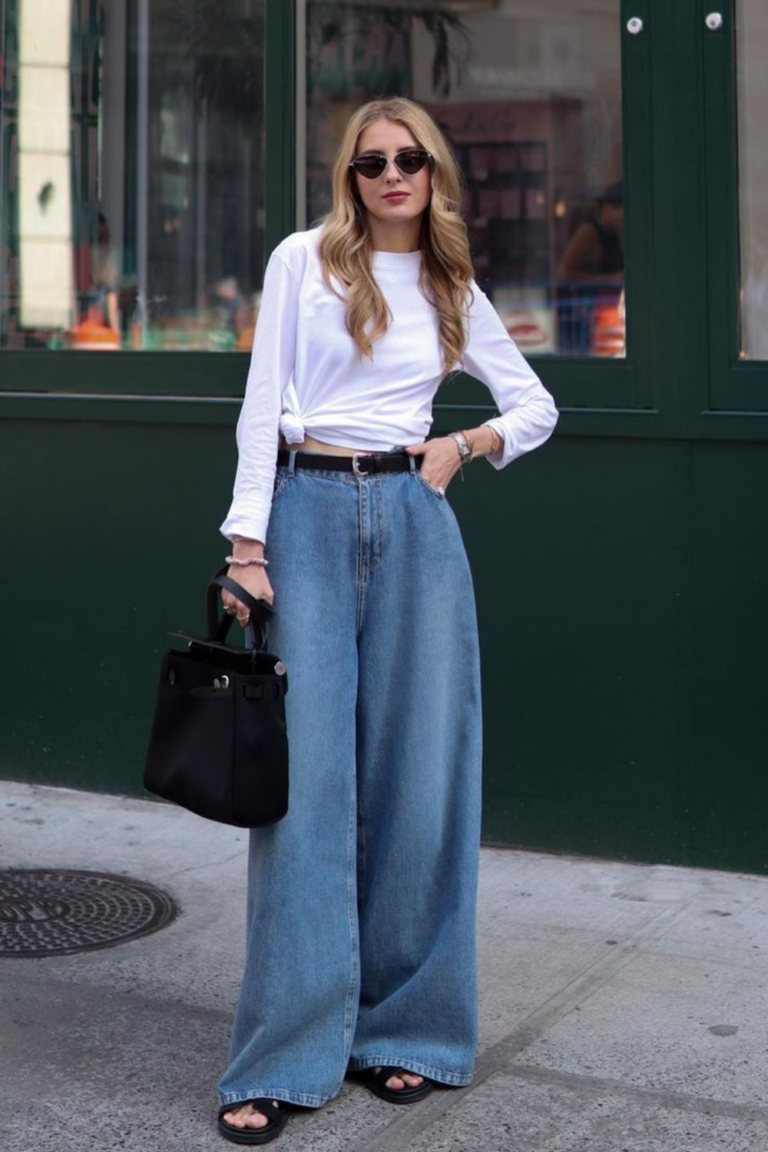 24 Stylish Wide-Leg Jeans Outfits You Can’t Miss