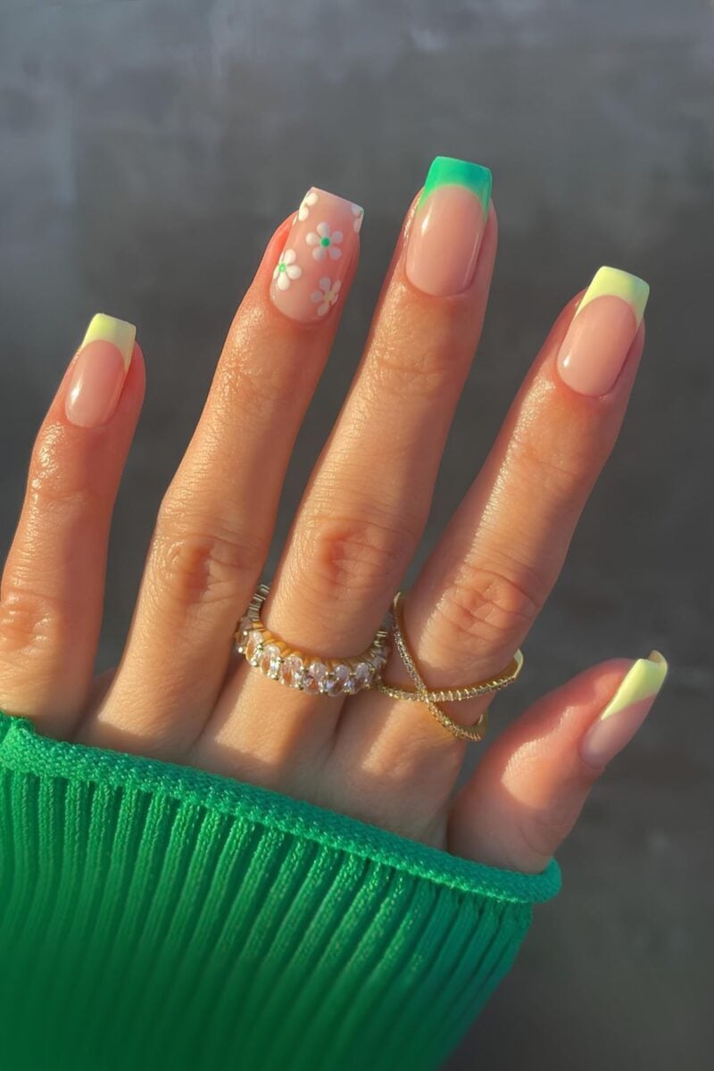 40 Floral French Tip Nail Ideas Trending Right Now