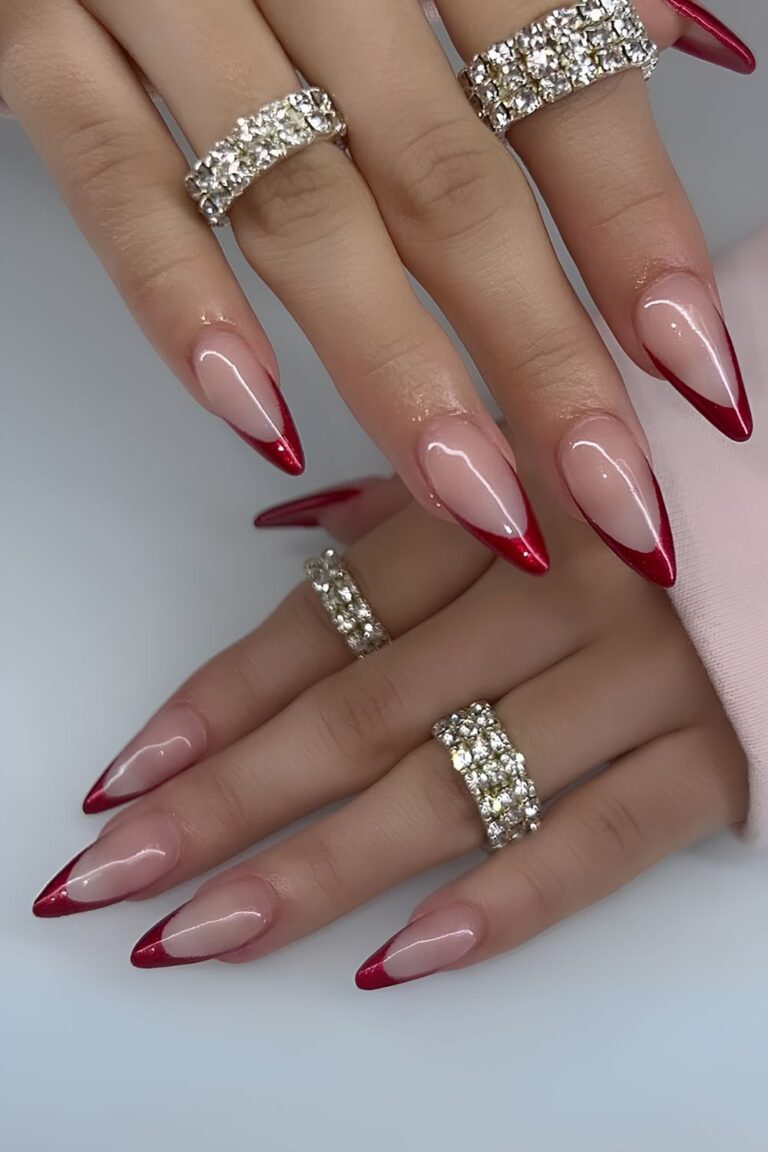 35 Ways to Rock Red French Tips Like a Total Diva