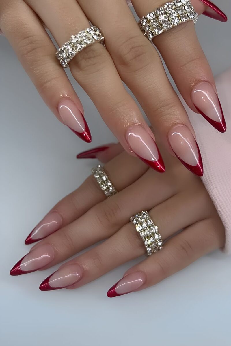 35 Ways to Rock Red French Tips Like a Total Diva