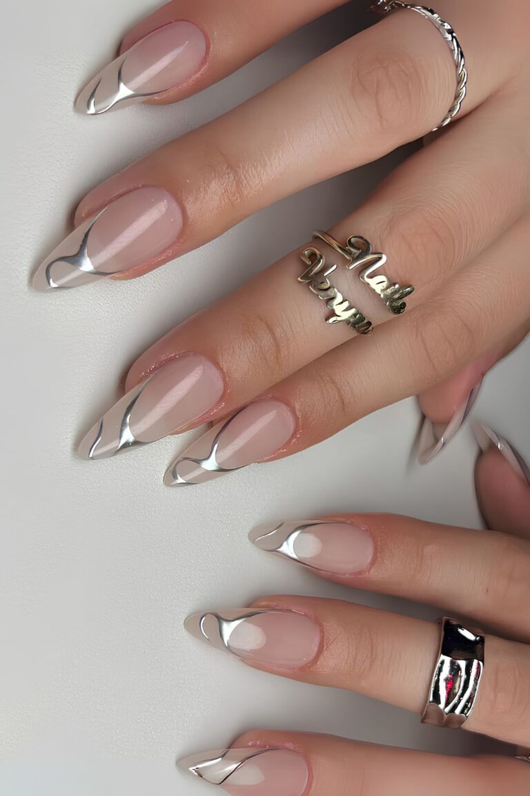 20 Stunning Silver French Tip Nail Ideas You Need Right Now