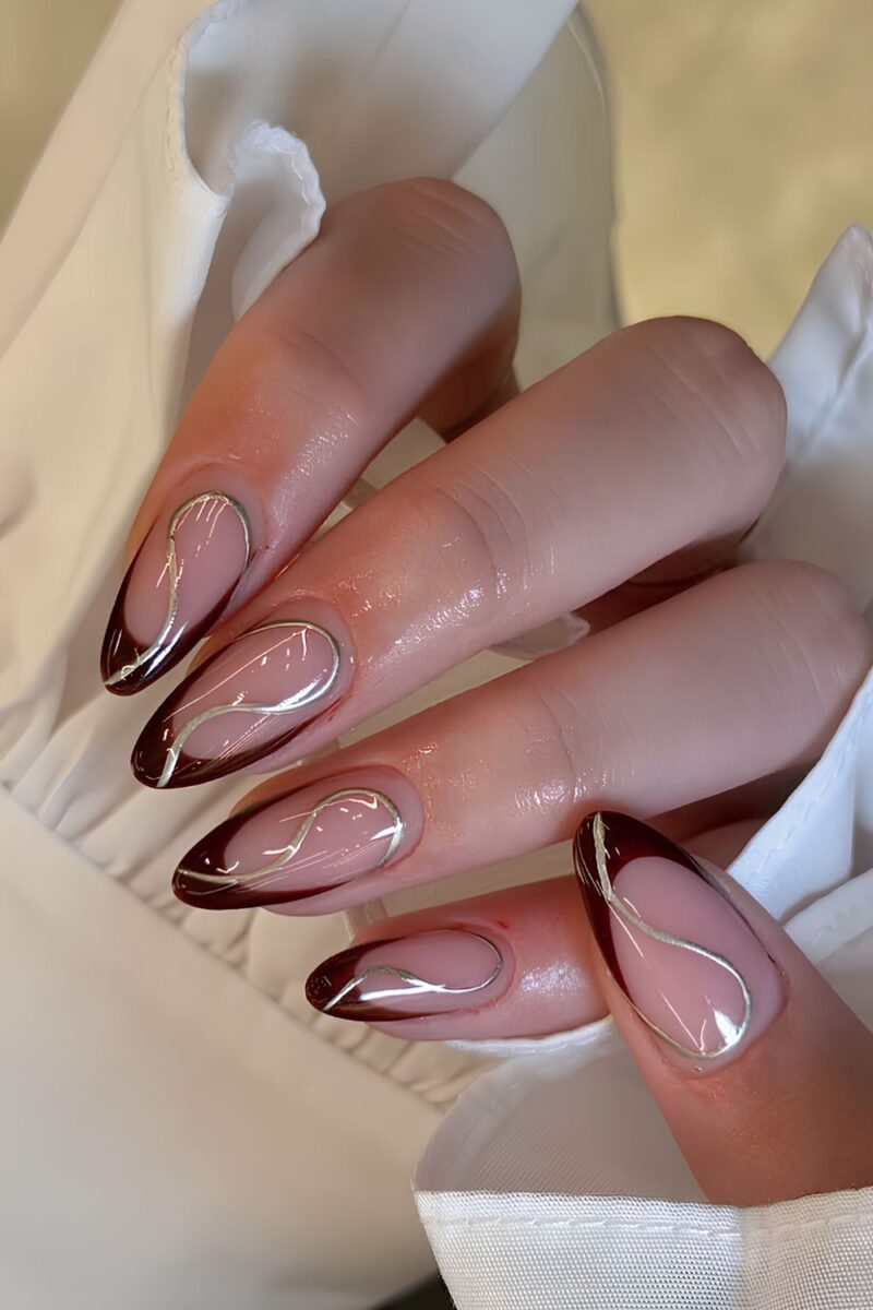 20 Swirly French Tip Nails That Are Straight-Up Mani Goals