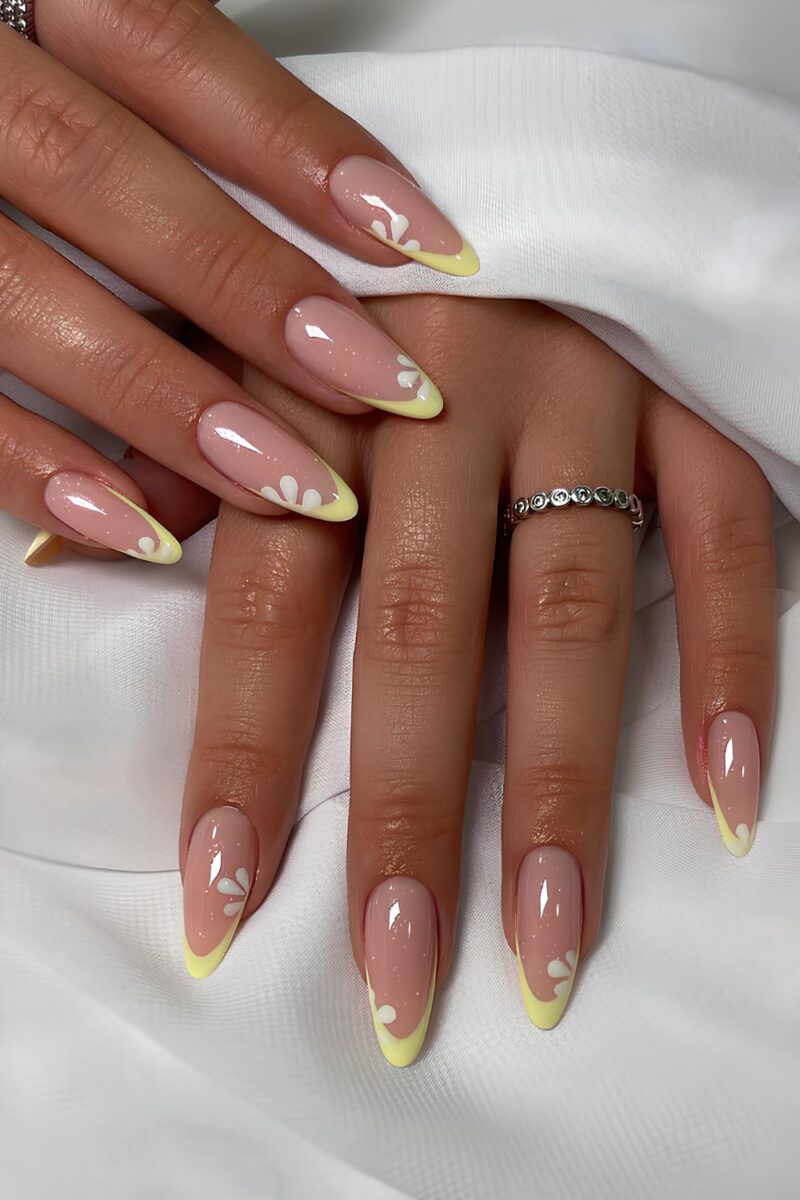 31 Yellow French Tip Nails That Bring All the Summer Energy