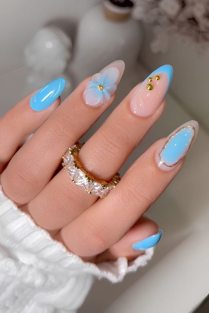 30 Blue Spring Nail Designs You'll See Everywhere in 2025