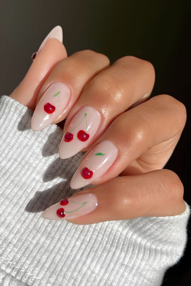 40 Cherry Nail Designs to Rock All Spring Long