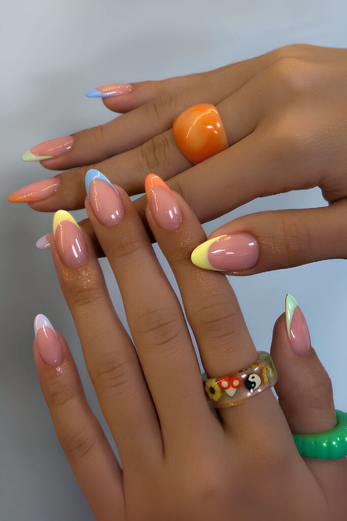 Colorful French Tips Are the Nail Trend Everyone’s Wearing in 2025