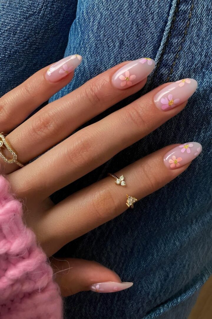 Trending Now: 40+ Pink Floral Nails You’ll Love