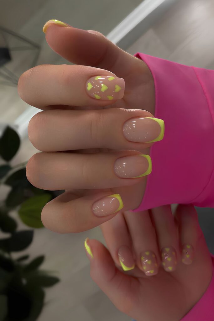 31 Yellow French Tip Nails That Bring All the Summer Energy