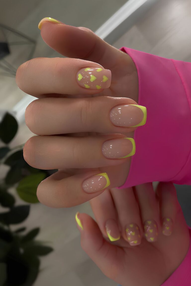 31 Yellow French Tip Nails That Bring All the Summer Energy