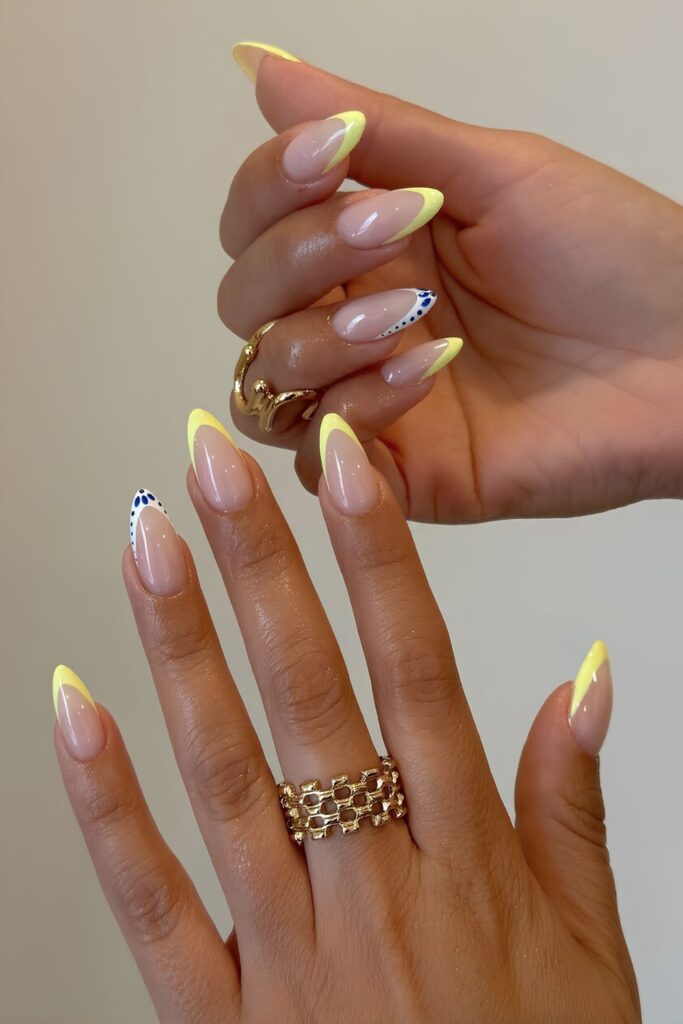 31 Yellow French Tip Nails That Bring All the Summer Energy
