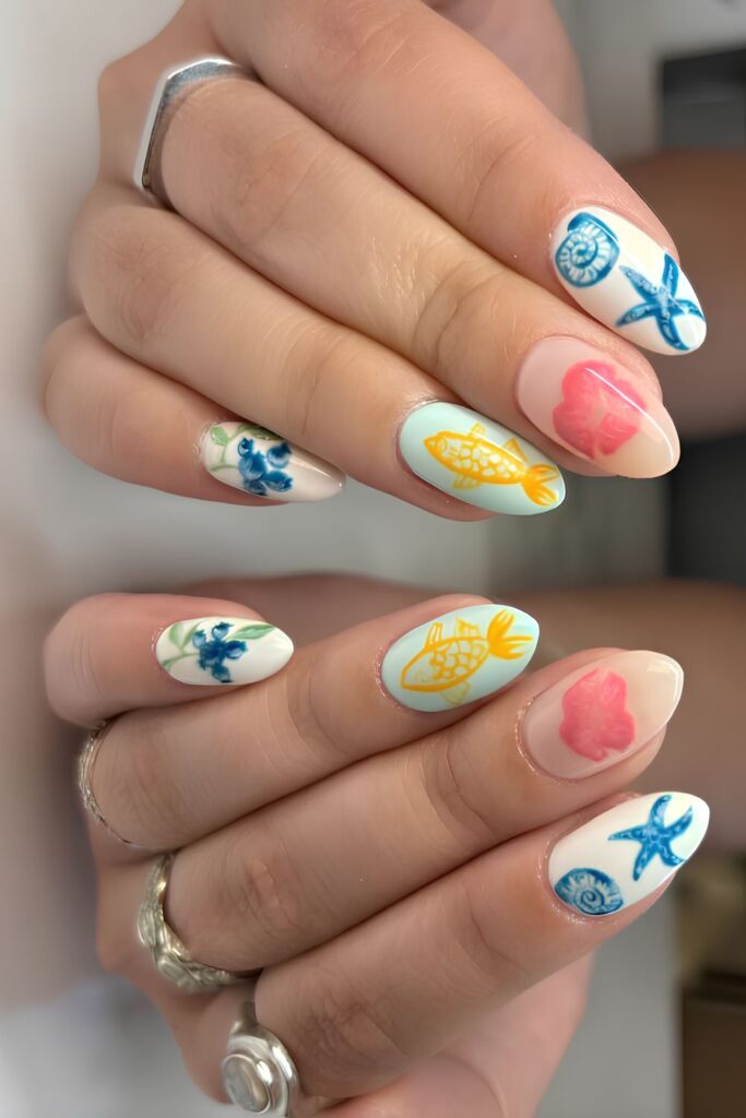 Get Reeled In—Fisherman-Core Nails Are 2025’s Boldest Trend