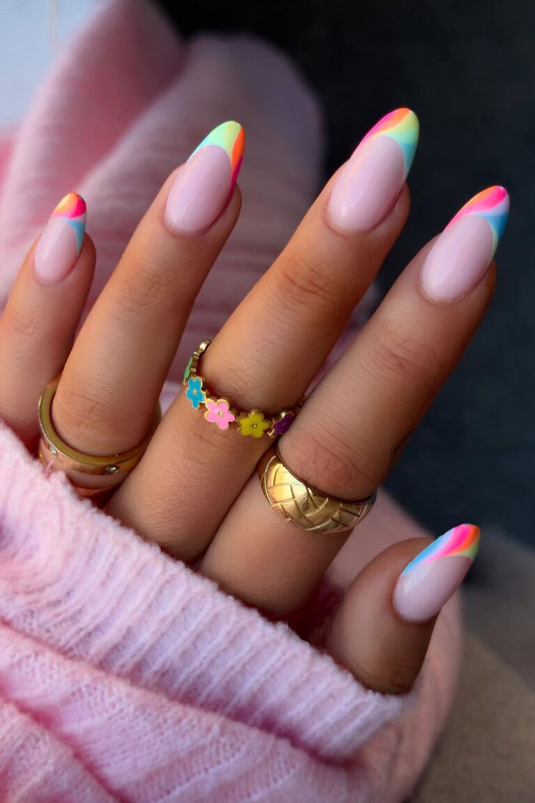 Colorful French Tips Are the Nail Trend Everyone’s Wearing in 2025