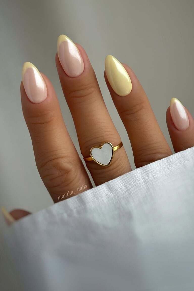 31 Yellow French Tip Nails That Bring All the Summer Energy