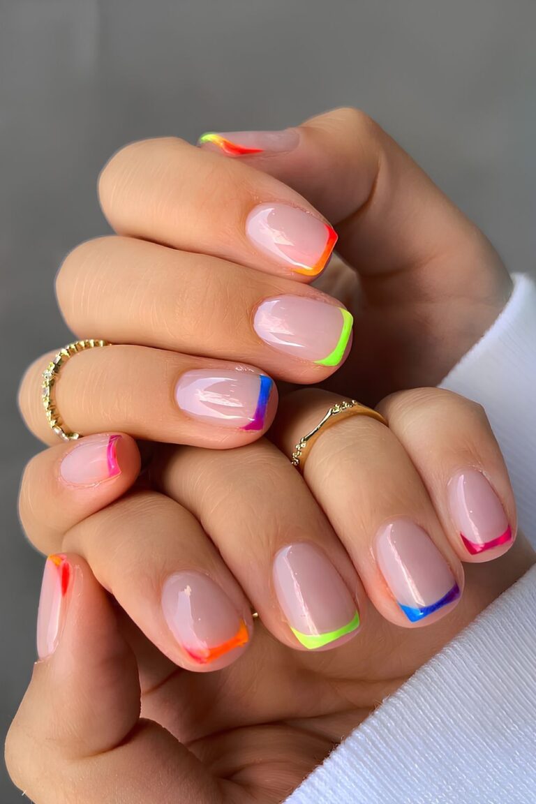 Colorful French Tips Are the Nail Trend Everyone’s Wearing in 2025